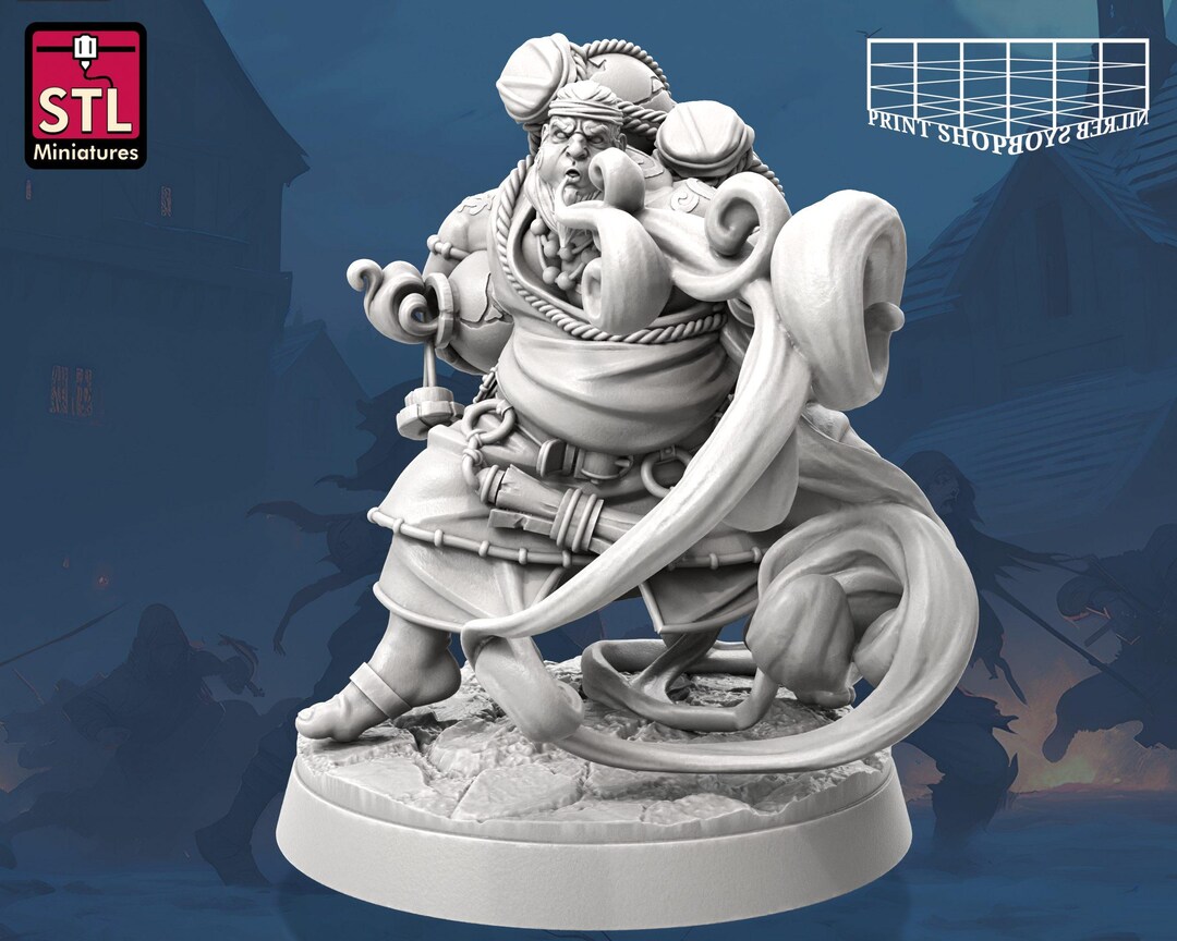 Air Mage Miniature Evoker Elementalist Figure Heroic Character Frost ...