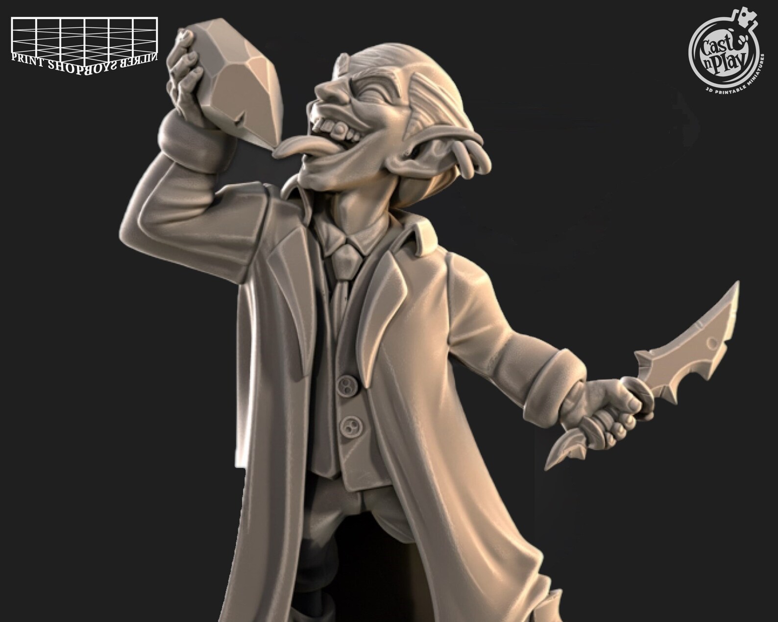 Debt Collector Miniature | Bill Collector With Money Bags Figure | NPC ...