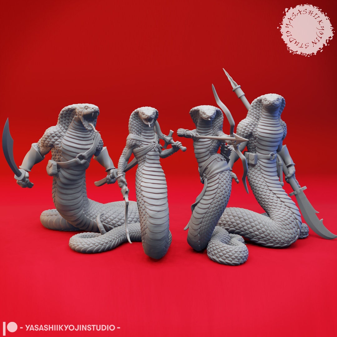 Snake Folk Fiend Miniature Set | Snakefolk Abomination Miniature Pack ...