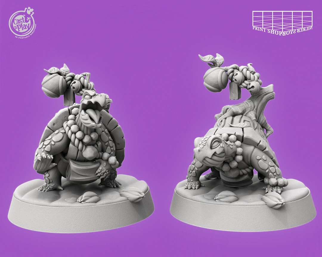 Snapping Turtle Miniature Set | Droughtoise Shaman Figure Pack | Druid ...