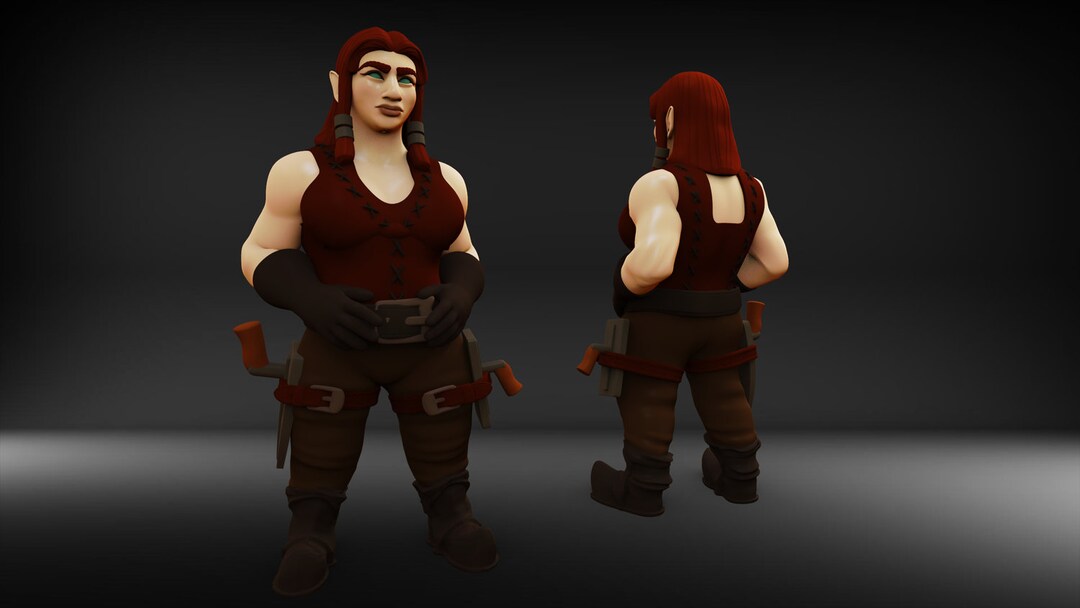 Dwarf Mason Miniature Female Dwarf Mason Miniature Townsfolk NPC ...