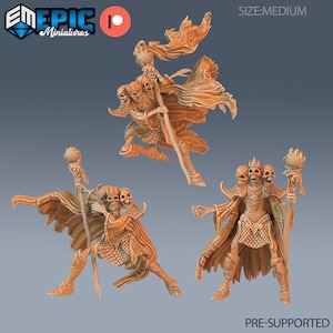 Skeleton King Miniature | Skeleton Skull King Fighting Miniature | for ...