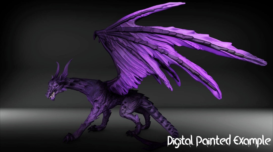 Young Red Shadow Dragon Miniature Adult Red Shadow Dragon Miniature ...