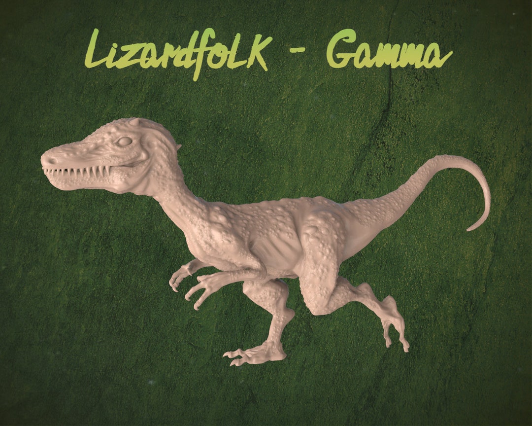 Raptor Gamma Miniature | Velociraptor Miniature | for D&D 5e ...
