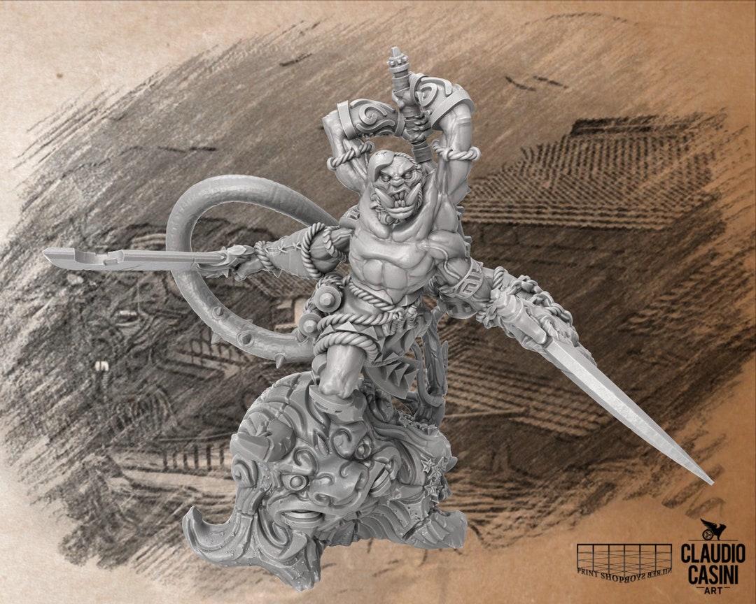 Mighty Demon Oni Miniature Lord of the Oni Miniature for D&D 5e ...