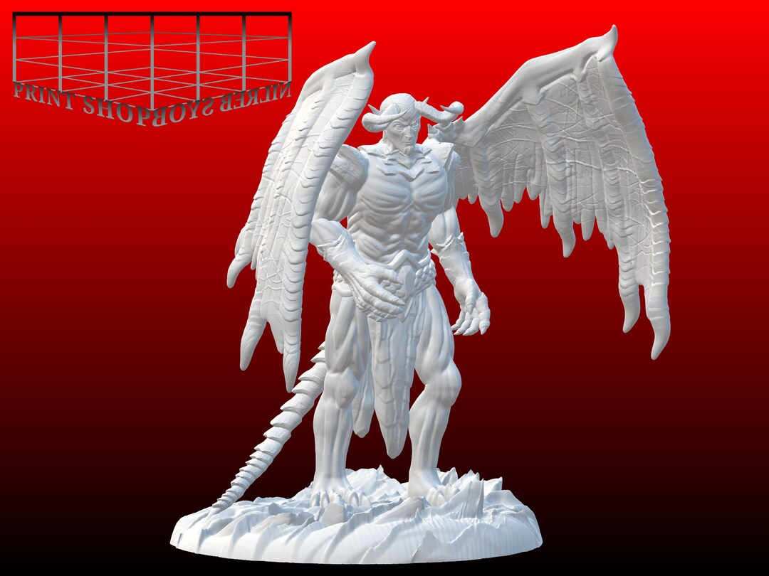 Hellmouth Devil Miniature Pit Fiend Miniature Tabletop Rpgs Like D&D or ...