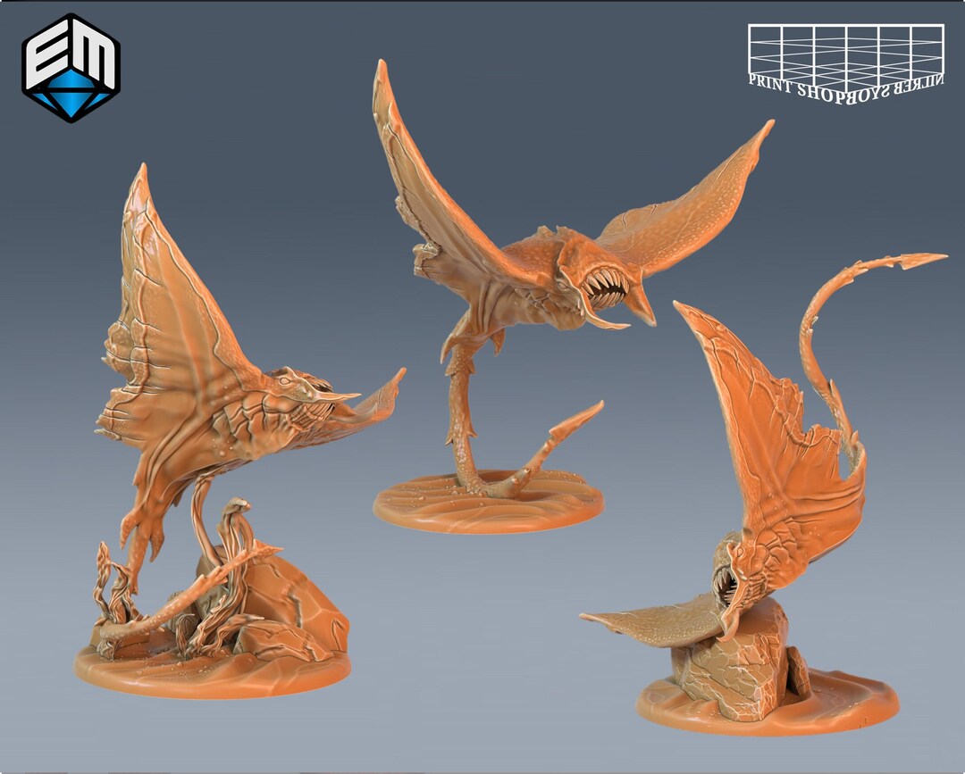 Mantler Miniature Set | Manta Ray Figure Pack | Cloaker Abberation ...