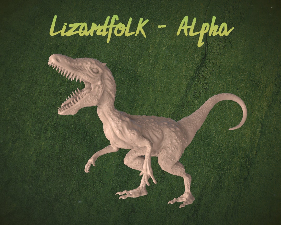 Raptor Alpha Miniature Velociraptor Mini for D&D 5e, Pathfinder and ...
