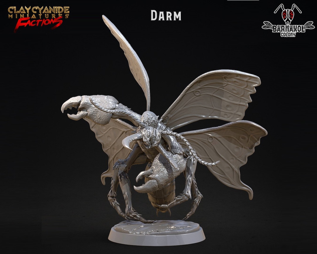Giant Moth Miniature | Giant Stirge Miniature | Iconic Monsters | for D&D 5e, Pathfinder and ...