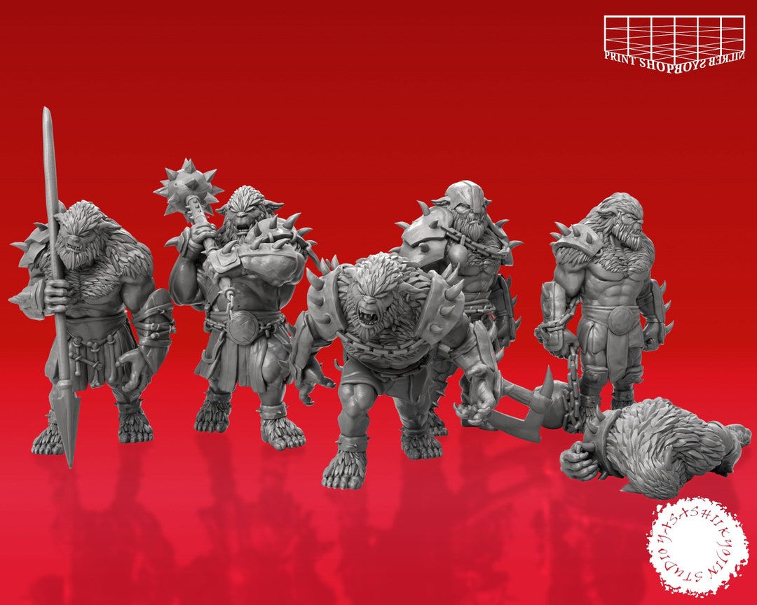 Grottenschrat Miniature Set | Bugbear Miniature Pack | for D&D 5e ...