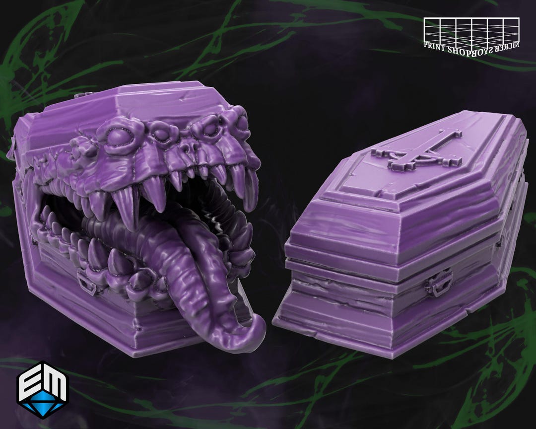 Coffin Mimic Miniature Set | Living Coffin Figure Pack | Dungeon ...