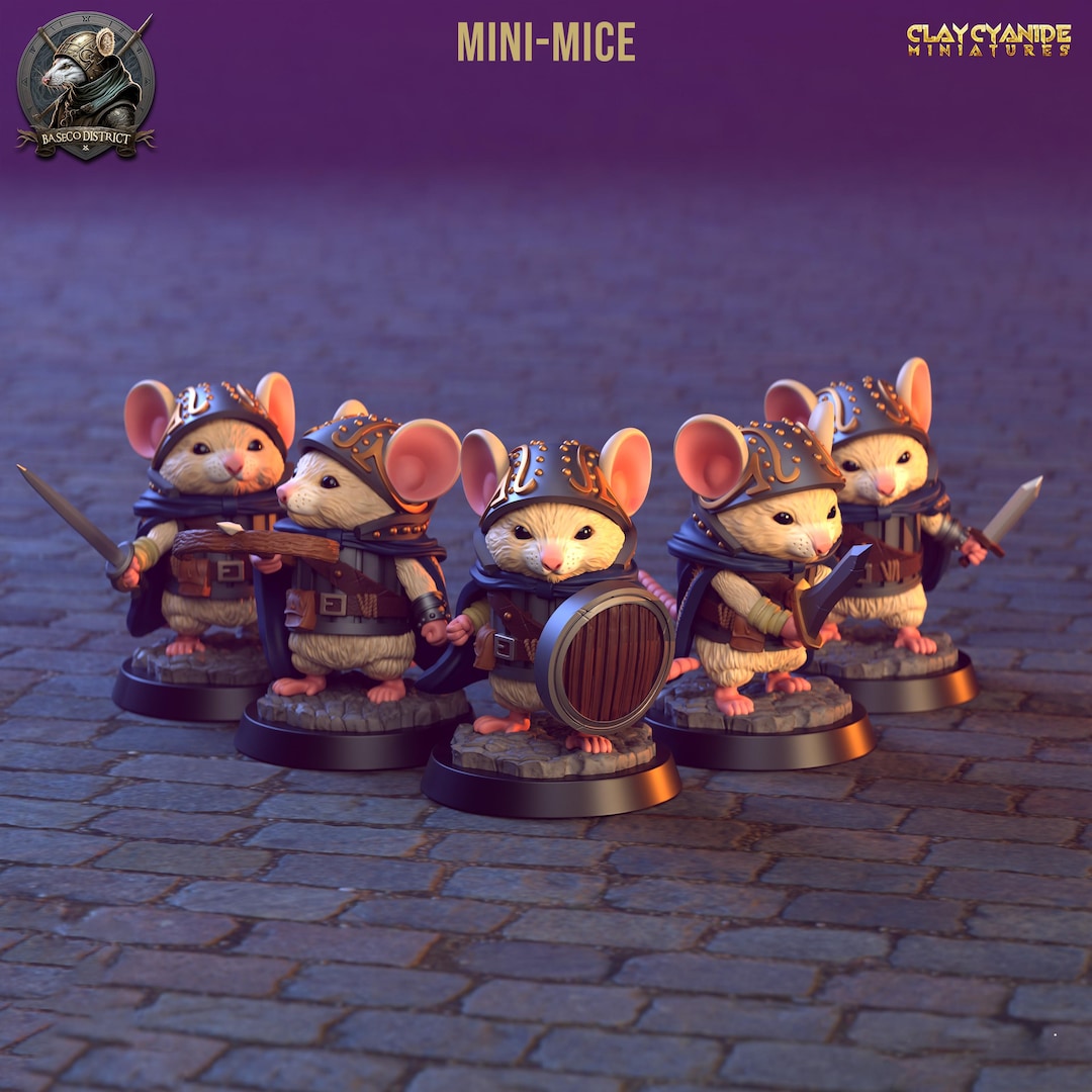 Mouse Knight Miniature Set | Mice Knight Miniature Pack | for D&D 5e ...