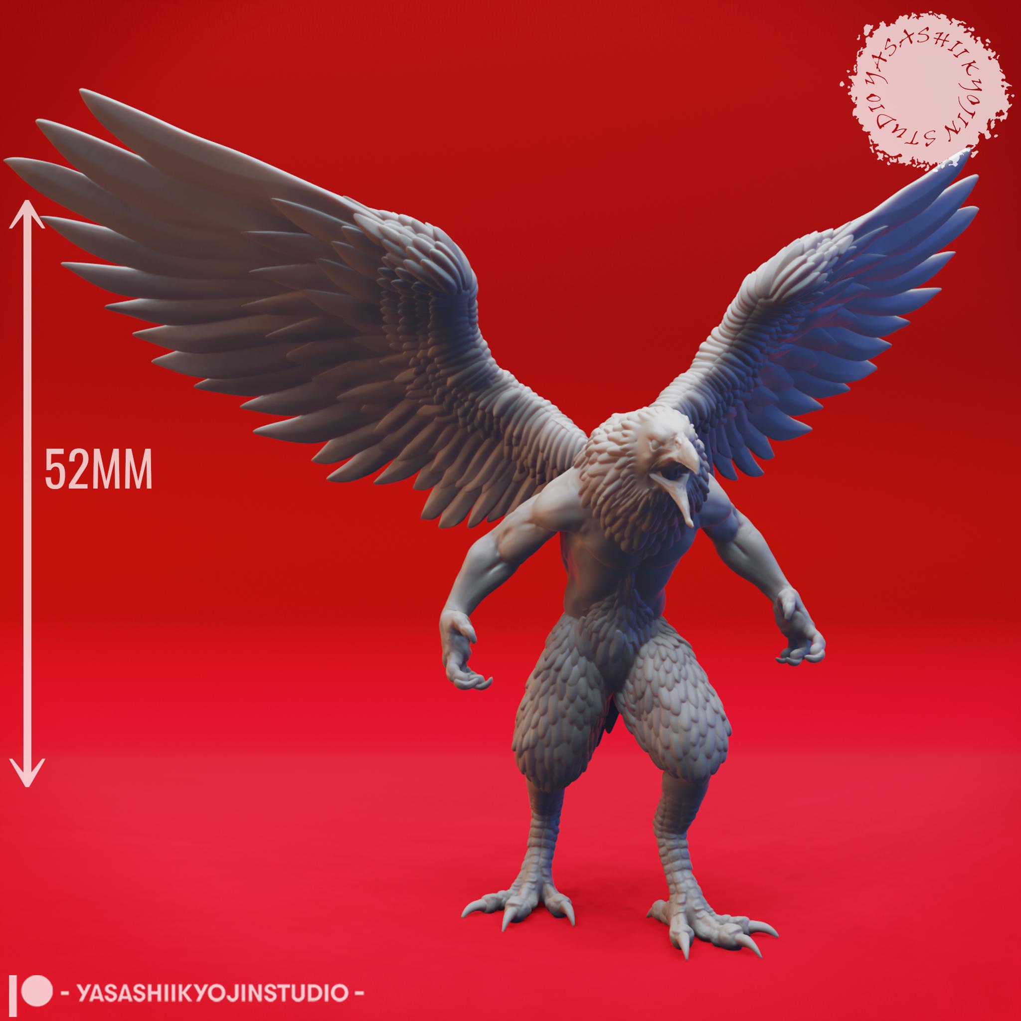 Wereraven Fighter Squad Miniature Set | Raven Humanoid Character Figure ...