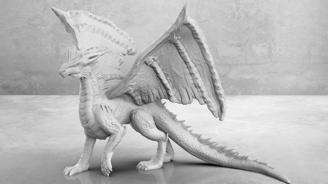 Silver Dragon Miniature Silver Dragon Miniature Epic Dragons Tabletop ...
