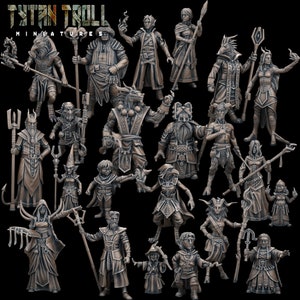 Faun Sorceress Miniature | Female Satyr Wizard Figure | Woodland Being ...