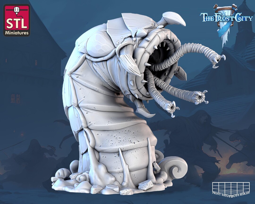 Tentacle Worm Miniature Giant Worms Figure Iconic Monsters Underground ...