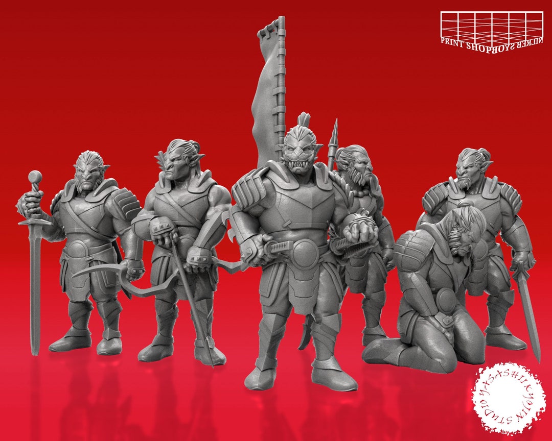 Hobgoblins Miniatur Set Hobgoblin Warband Miniature Pack for D&D 5e, Pathfinder and Other Rpg's ...