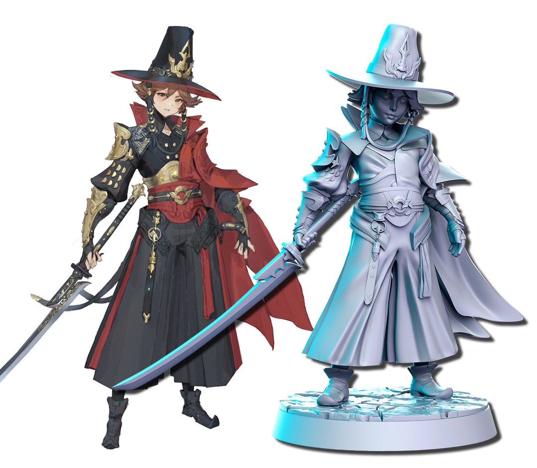 Young Warlock Anime Miniature Young Warlock Miniature for D&D ...