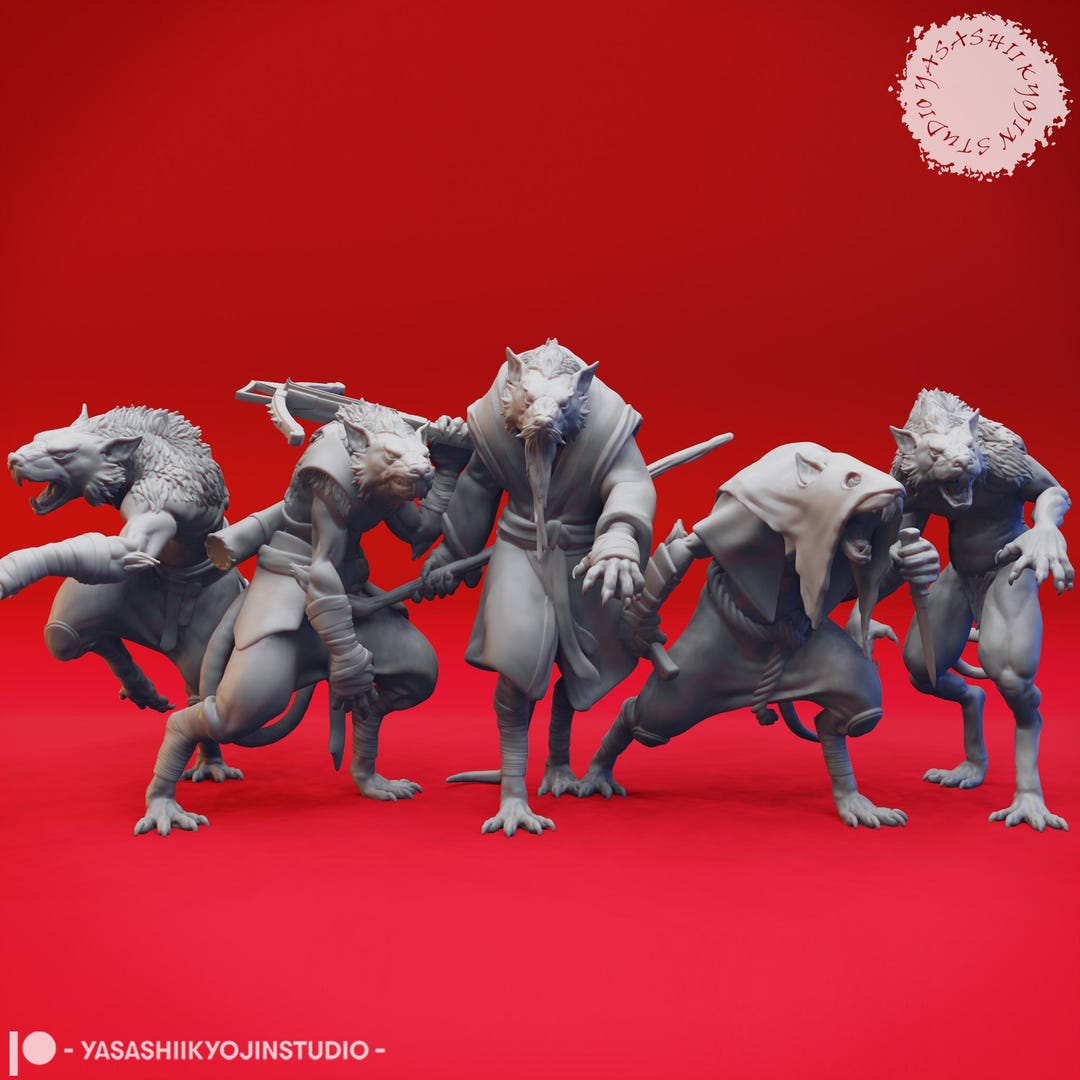 Rat Clan Miniature Set | Lycantrophic Rats Miniature Pack | Iconic ...
