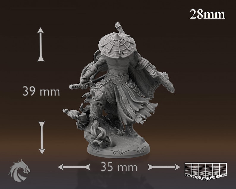 Japanese Warrior Miniature | Ronin Katana Fighter Miniature | for D&D ...