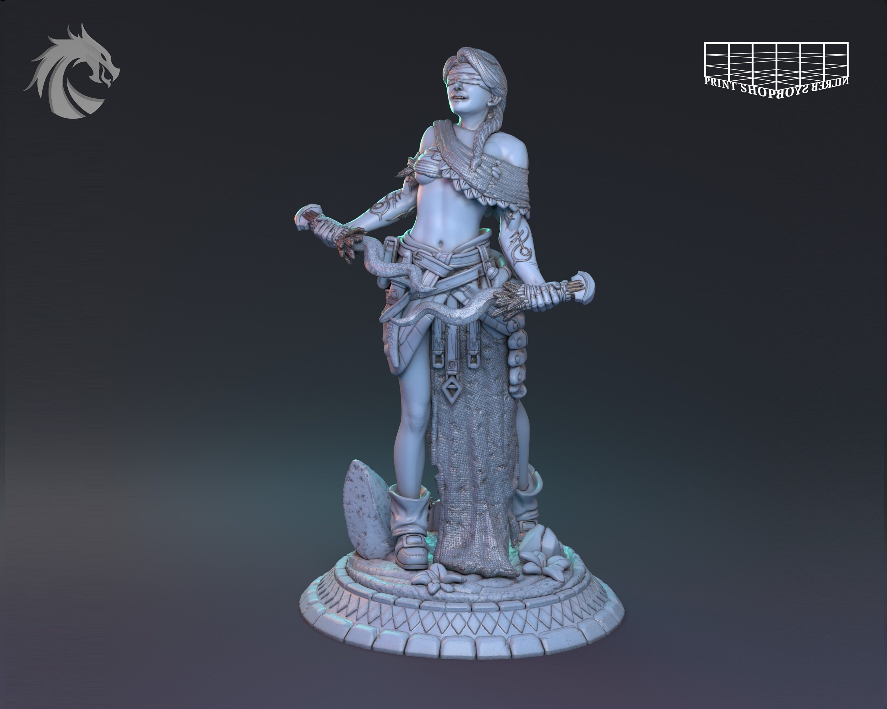 Dark Cultist Miniature | Dark Priestress Figure | for D&D 5e ...
