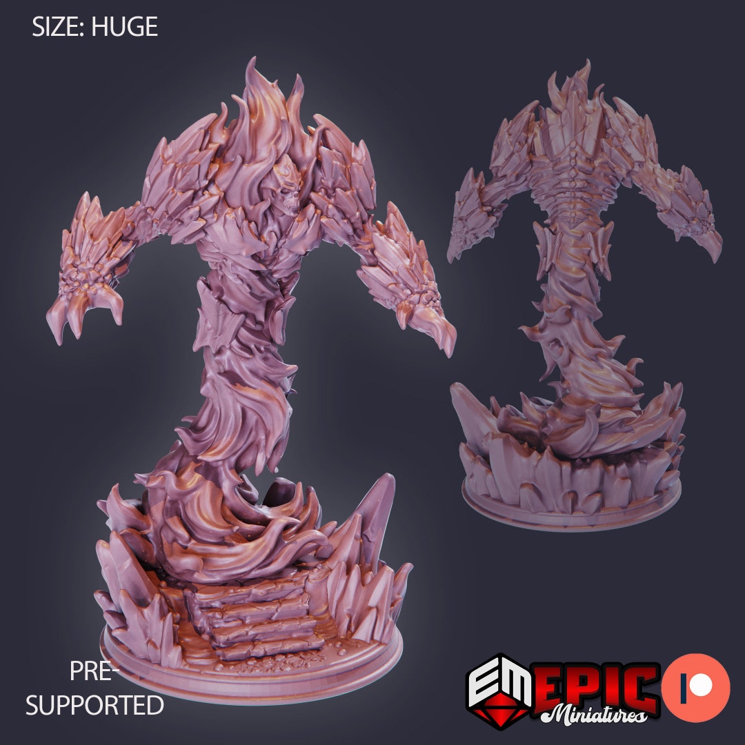 Fire Elemental Miniature | Fire Elemental Miniature | for D&D 5e ...