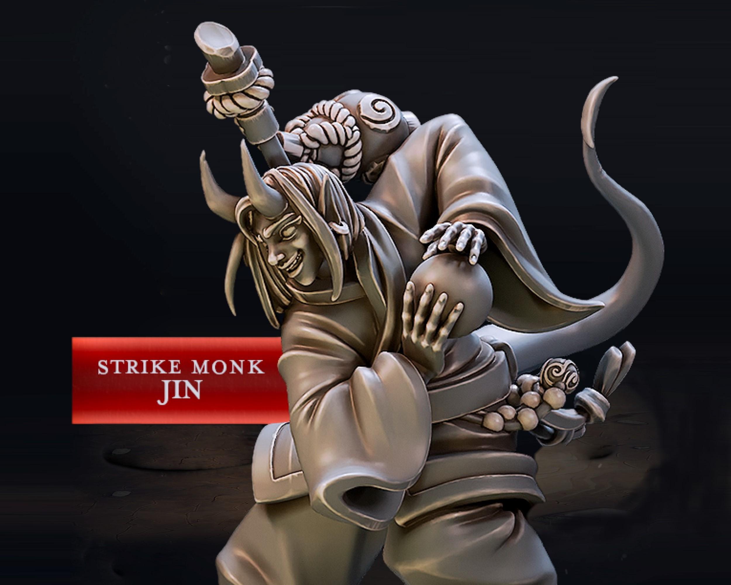 Kensei Monk Miniature | Human Nagamaki Fighter Figure | Asian Adventure ...