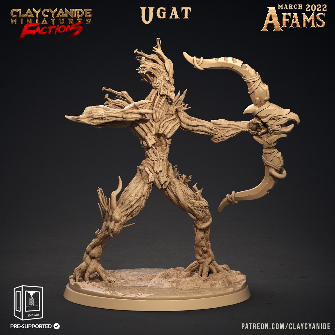 Tree Shepherd Ranged Fighter Miniature | Treant Miniature | for D&D 5e ...