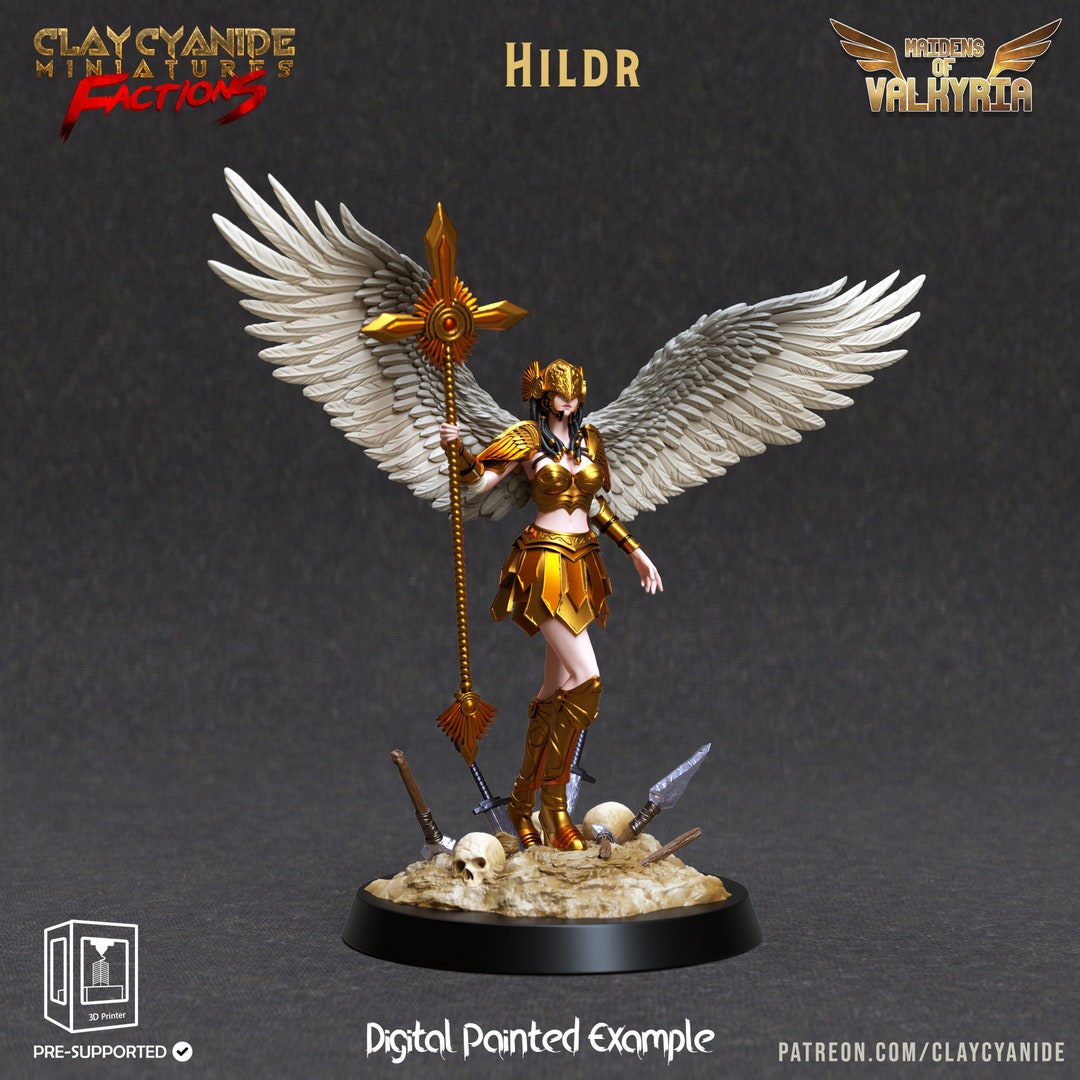 Aasimar Kleriker Hildr Miniatur | Valkyrie Hildr Miniature | for D&D 5e ...