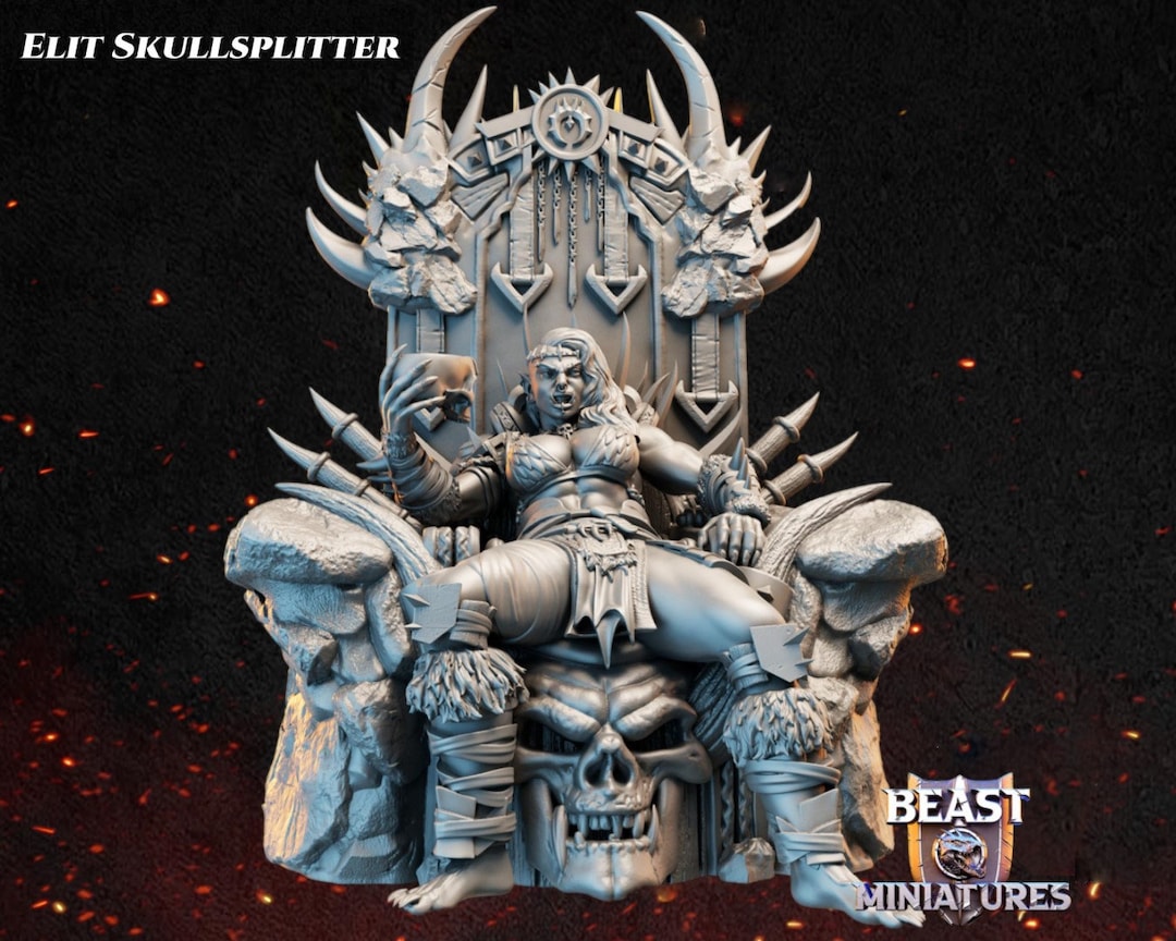 Orc Queen Miniature Queen of Orcs Miniature for D&D 5e, Pathfinder and ...