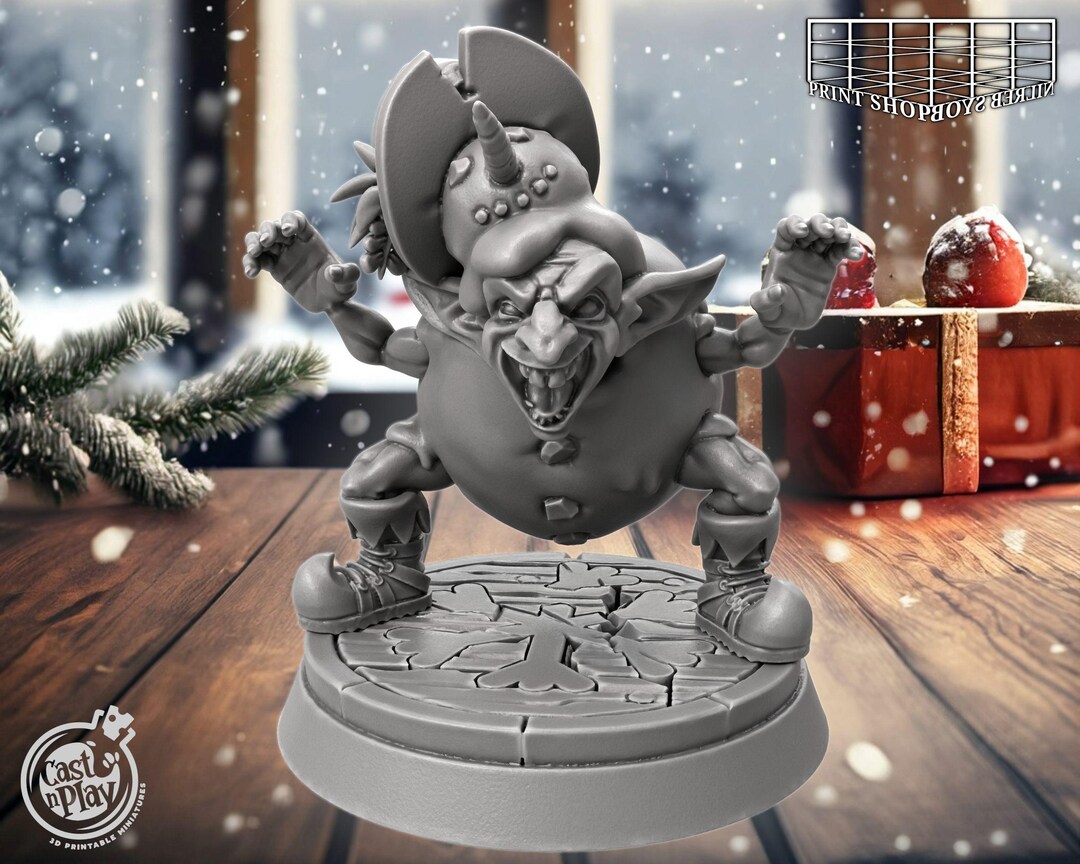 Goblin in Snowman Costume Miniature | Disguised Goblin Snowman Figure ...
