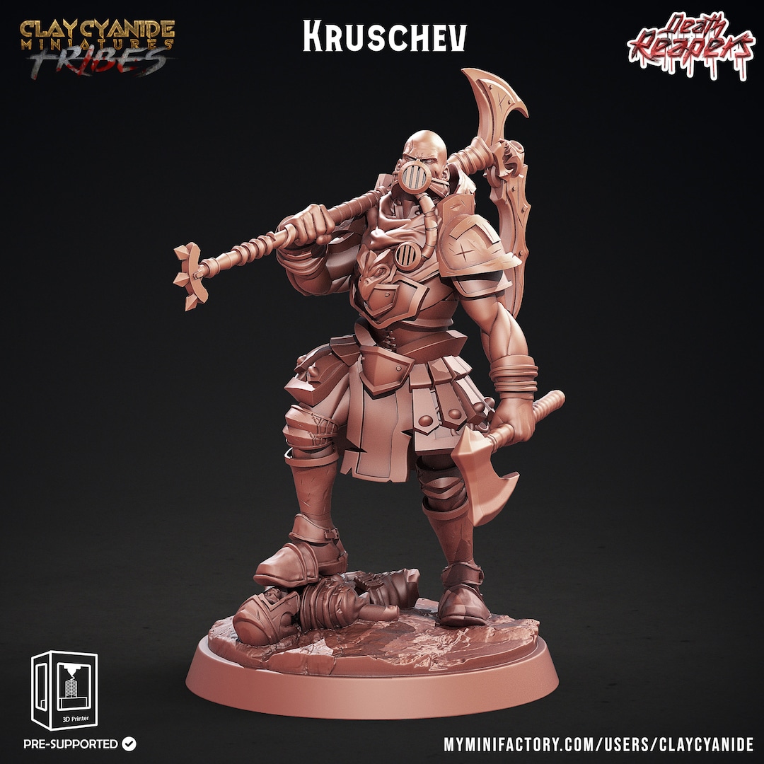 Cleric With Scythe Miniature Death Reaper Paladin Miniature for D&D 5e ...