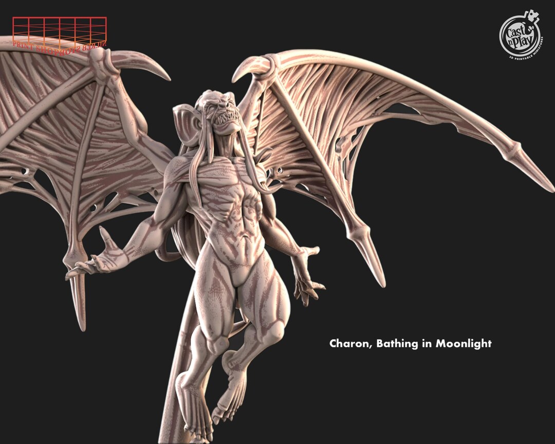 Rising Vampire Bat Miniature Vampire Gloom Predator Charon Figure for D ...