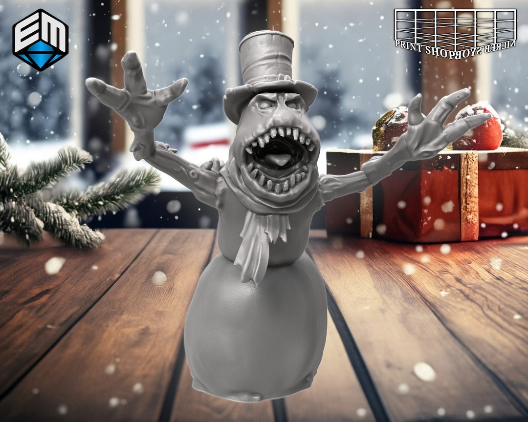 Animated Snowman Miniature Animated Snowman Screaming for D&D 5e ...