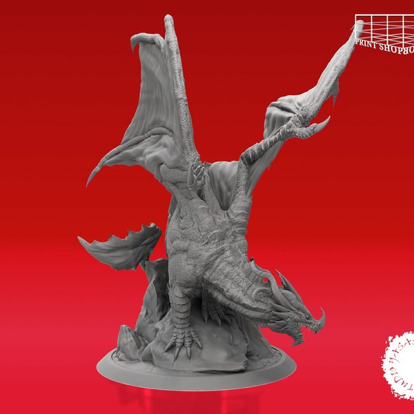 Ancient Red Dragon Miniature - Etsy