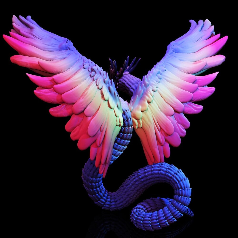 Couatl Miniature | Iconic Monsters | Tabletop Rpgs Like D&D or ...