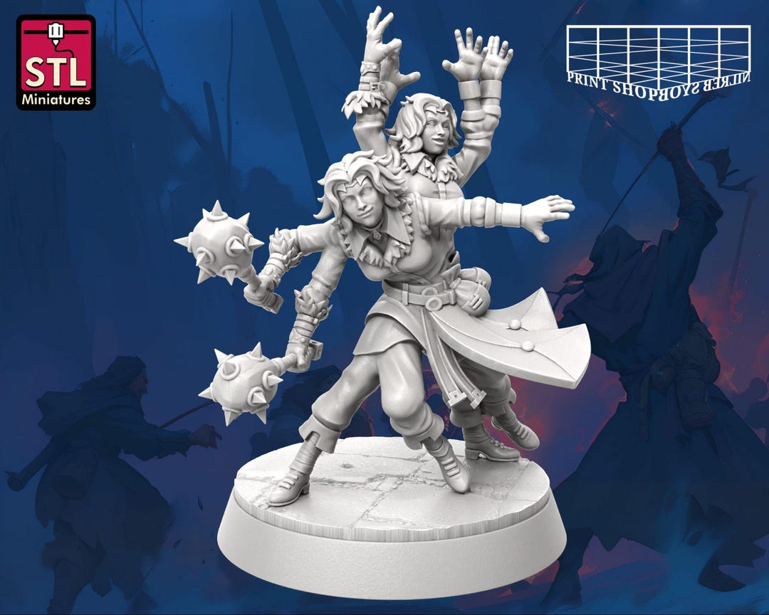 Magician of Illusion Miniature | Female Distortionist Figure | Heroic ...