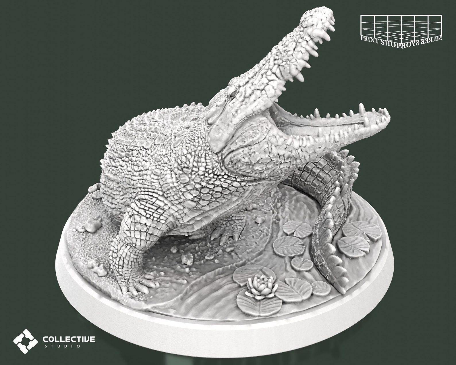 Alligator Miniature | Swamp Crocodile Figure | Monsters | Beasts ...