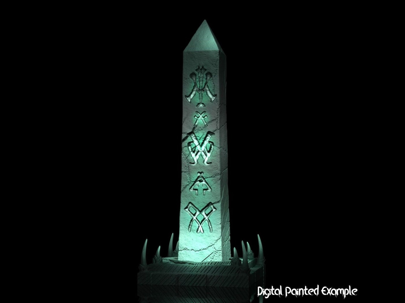 Pointed Column Rune Tehen - Etsy UK