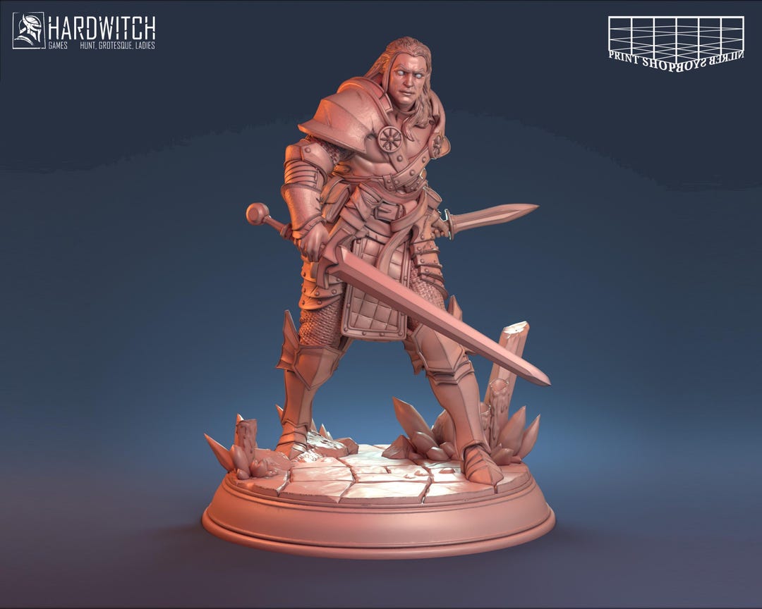 Barkyle Gorn Sword Master Miniature | Human Dual Wielder Figure | for D ...