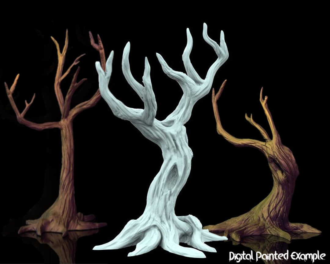 Dead Trees Set Miniature Death Tree Set Miniature Terrain Tabletop Rpgs ...