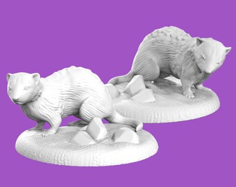 Giant Weasel Mini DND Pathfinder Dungeons & Dragons - Etsy