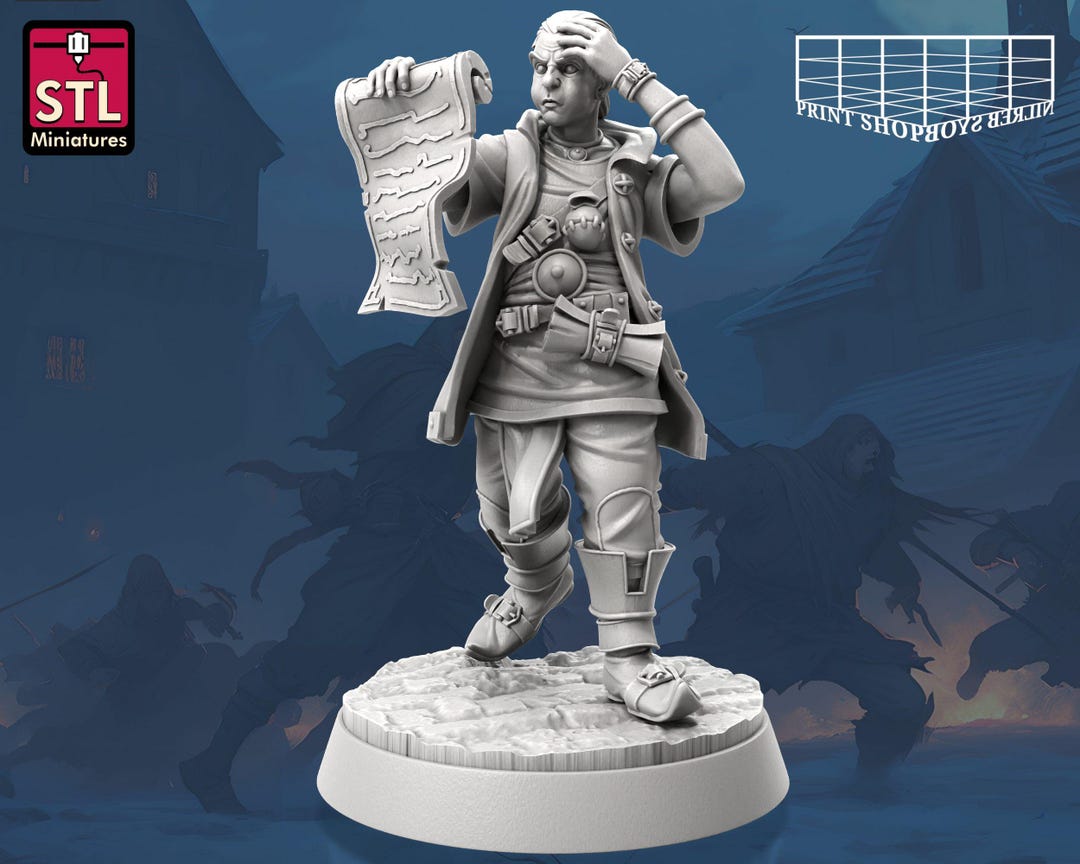 Overwhelmed Student Miniature Adventurer Apprentice Figure Heroic ...