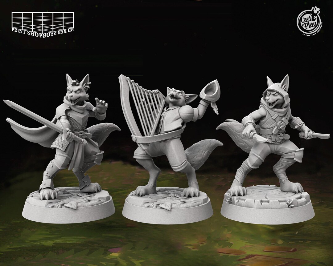 Fox Folk Heroes Miniature Set | Vulpin Defenders Figure Pack | Woodland ...