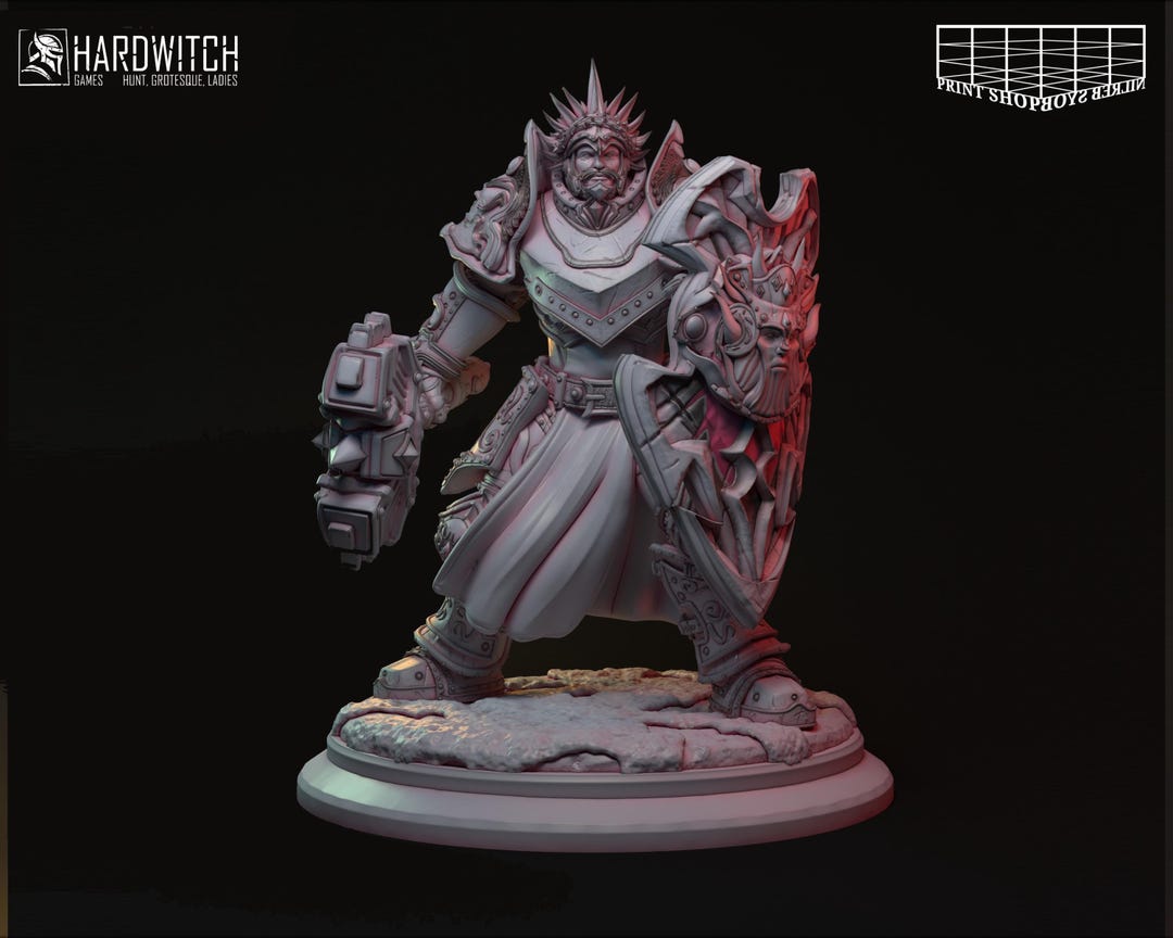 Cleric in Heavy Armor Miniature | Human Paladin Sipor Kadoris Figure ...