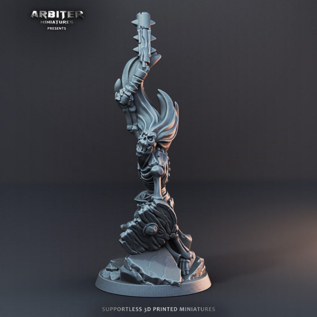 Skeleton Armored Bearer Miniature Skeleton Armed Miniatures for D&D 5e ...