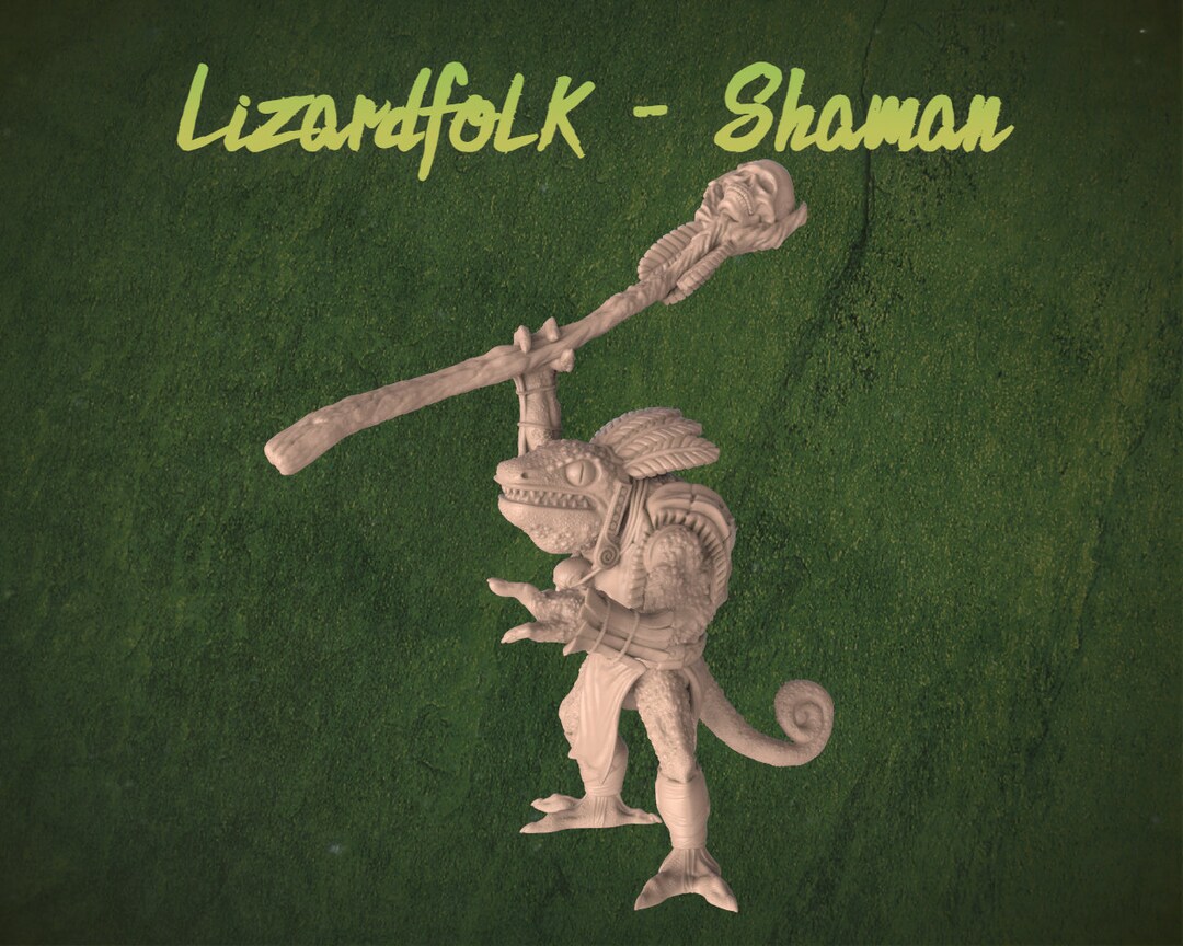 Lizardfolk Shaman Miniature | Lizardfolk Shaman Miniature | for D&D 5e ...