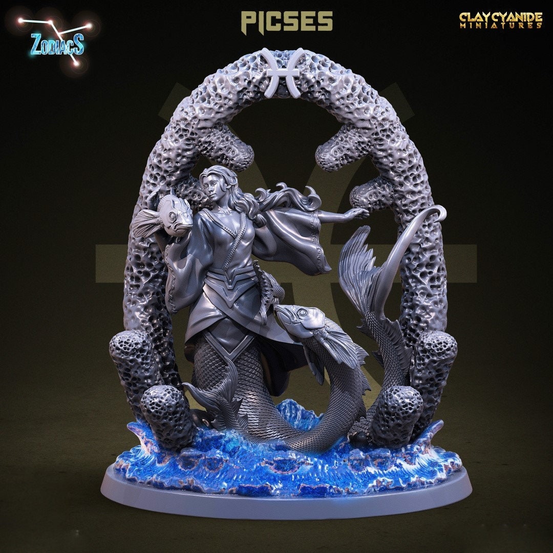 Pisces Zodiac Miniature | Pisces Zodiac Figure | Astrological Gift ...