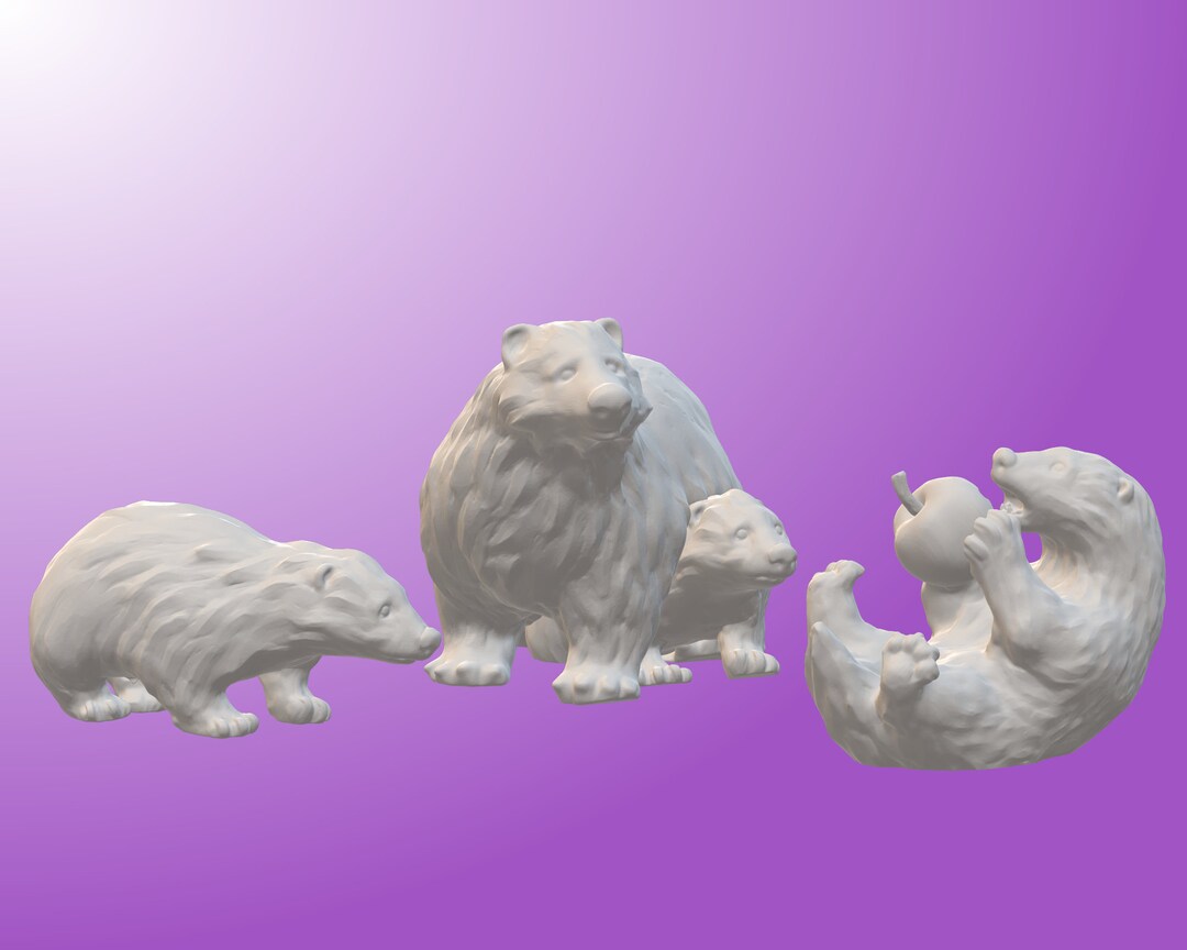 Badger Mother With Children Miniature Set | Badger Miniature Pack | for ...