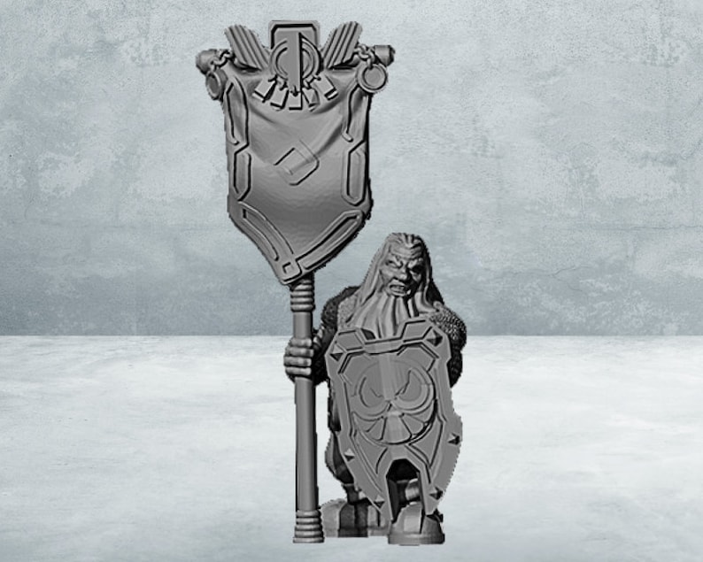 Dwarf Army Pikeman Miniature Dwarven Glaive Fighter - Etsy